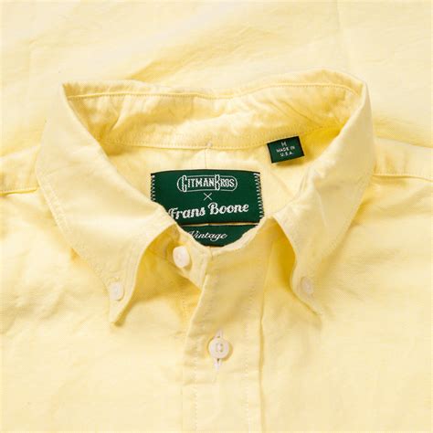 Gitman Vintage X Frans Boone Japanese Oxford Lemon Frans Boone Store