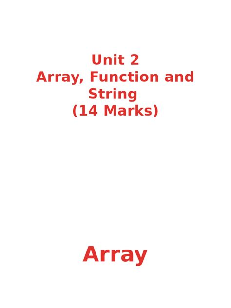 2 array function and string pdf java script document object model
