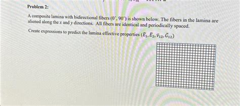 Solved A Composite Lamina With Bidirectional Fibers 0∘90∘