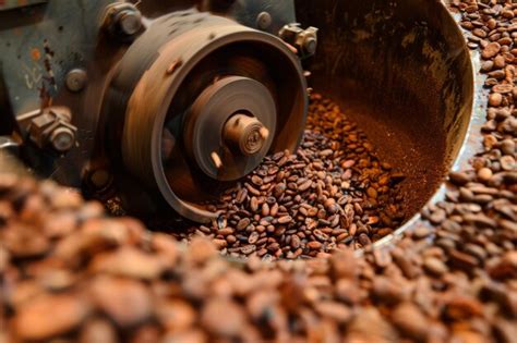 Cocoa Bean Processing Machine Premium Ai Generated Image