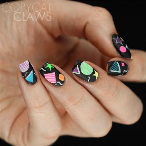 80s Nail Art 80s Nails Nails Cute Acrylic Nail Designs