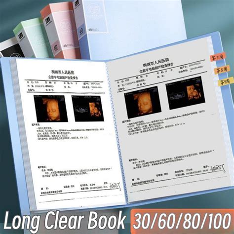 Long Clear Book Paper Organizer Folder File Organizer Clear Folder Presentation Book