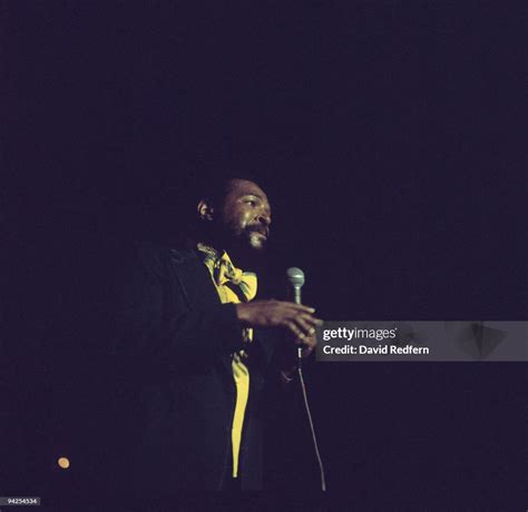 American Singer Songwriter And Record Producer Marvin Gaye Performs
