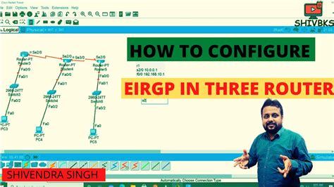 How To Configure Eigrp In Cisco Packet Tracer By Shivbks Youtube