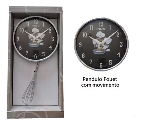 Reloj De Pared Chef Con Péndulo Analógico Fue Yins Color De