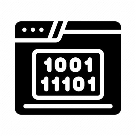 binary code website webpage process coding digitalization icon