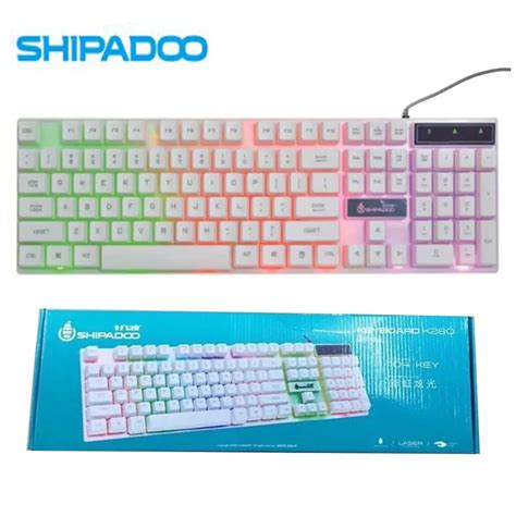 Shipadoo K280 Rgb Rainbow Glow Wired Gaming Keyboard Techpanda