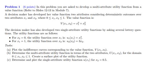 Problem 1 6 Points In This Problem You Are Asked To