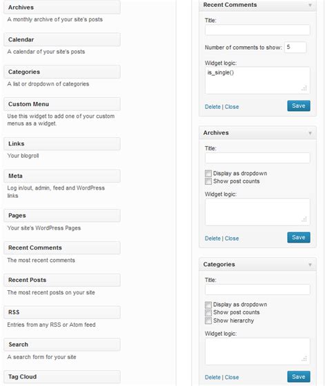 Widget Logic Conditional Widgets For Wordpress Wp Solver
