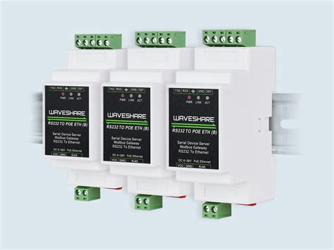 Industrial Serial Server Rs232 To Rj45 Ethernet Tcp Ip To Serial Rail Mount With Poe Ws 23951