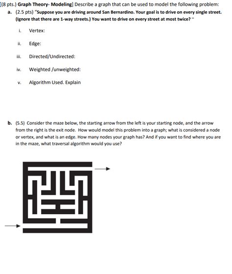 8 Pts Graph Theory Modeling Describe A Graph
