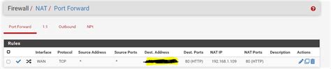 No Funciona Port Forward Rpfsense