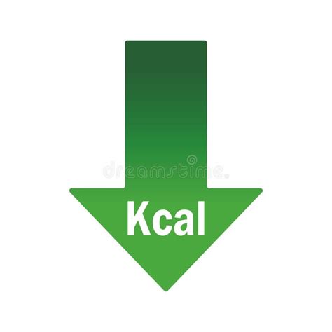 Calories Reduction Icon Low Kilocalories Graphics Sign With Arrow