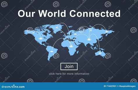 Our World Connected Social Networking Interconnection Concept Stock Illustration Illustration