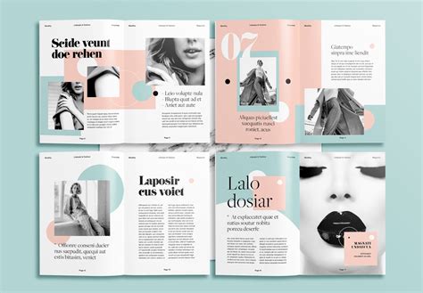 Free Indesign Green Modern Fashion Magazine Layout Template Unselldesign