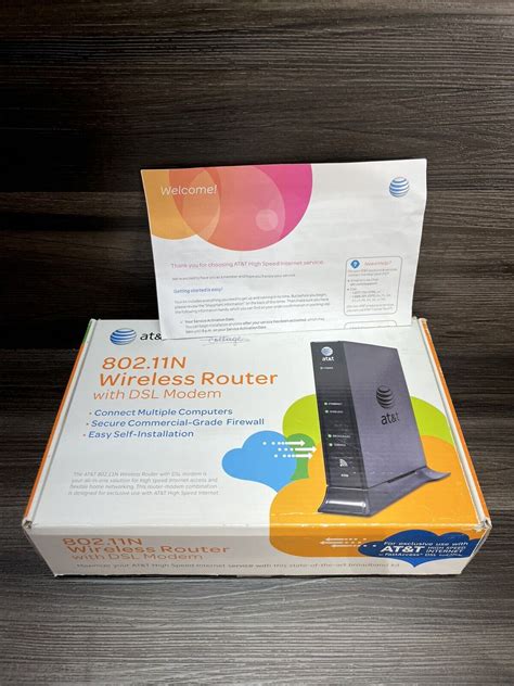Atandt 802 11n Vdsl2 Wireless Router With Dsl Modem Black Ebay