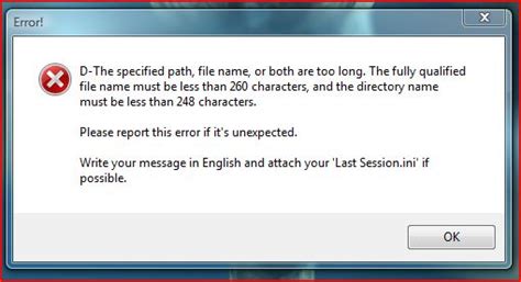 Error D The Specified Path File Name Or Both Are Too Long Nlite Msfn