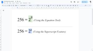 How To Write Exponents In Google Docs 2 Easy Methods