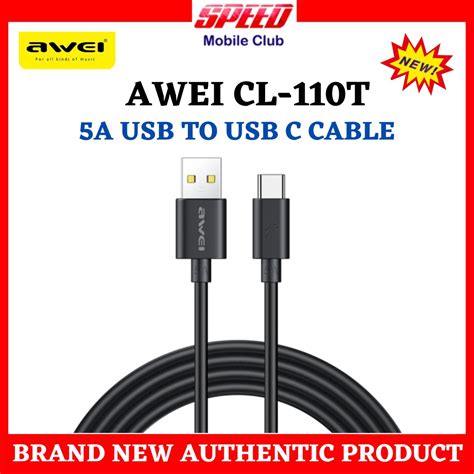 Awei Cl T Usb To Usb C Type C Fast Charging Data Cable Brand New