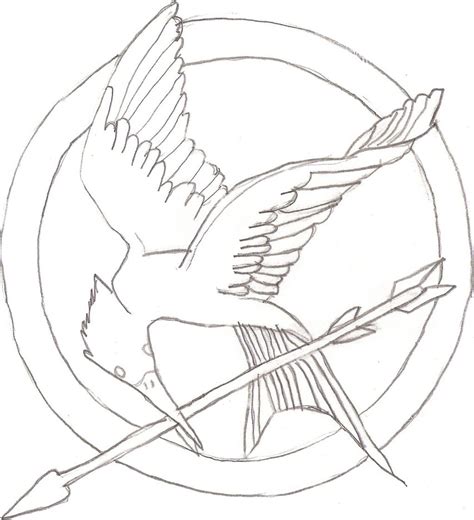Mockingjay Pin Coloring Pages