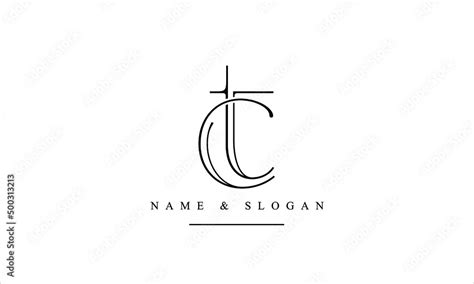 Tc Ct T C Abstract Letters Logo Monogram Stock Vector Adobe Stock