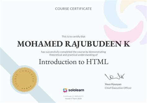 mohamed rajubudeen k on linkedin sololearn html