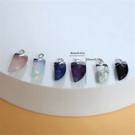 1pc 820mm 천연 석재 초승달 펜던트 달 테두리 귀걸이 목걸이 귀걸이 보석 의류 액세서리 친 Temu Korea