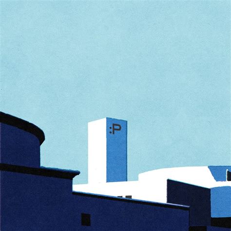 嘿嘿嘿 插画师饭田研人的风景画插画图片 BoBoPic