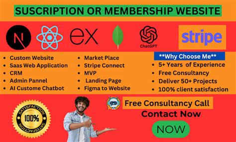Develop Ai Chatbot Saas Custom Membership Or Subscription Stripe Website By Hafizusama007 Fiverr