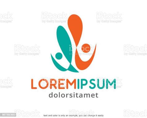 사람들이 템플릿 디자인 벡터 상징 디자인 개념 크리에이 티브 기호 아이콘 Brand Name Online Messaging Platform에 대한 스톡 벡터 아트 및 기타