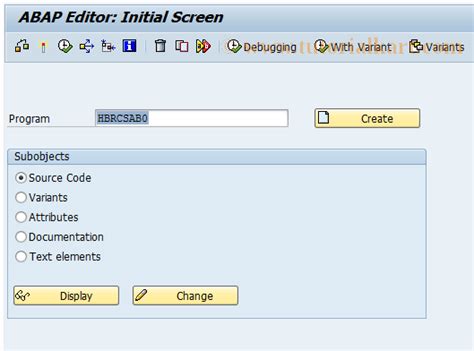 PC M SAB SAP Tcode Absence And Acquisiton Per Control