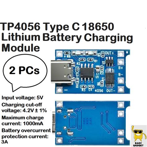 TP 4056 Charging Module 1A 18650 Lithium Battery Charger Module Type C TP4056 Type C IC
