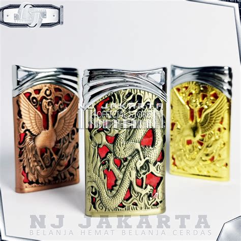 Jual Mancis Korek Api Gas Lighter Mancis Dragon Bird Timbul Depan Belakang Isi Gas Api Las