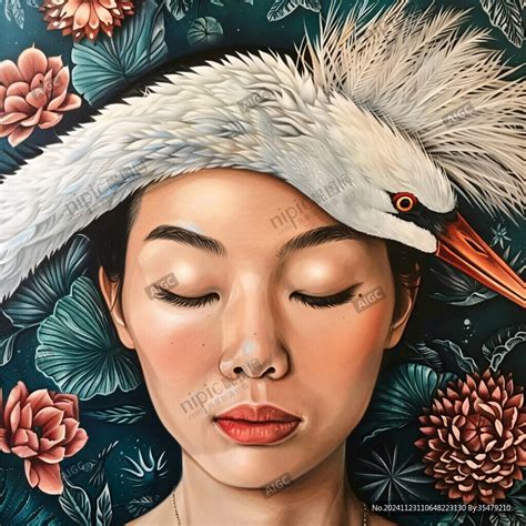 ai创作图丙烯画人物 3d立体工笔画 网红装饰画 手绘壁画鸟 超写实插画 丙烯画插画 3d浮雕插画 油画质地手绘人物 人物装饰画原创 写实人物