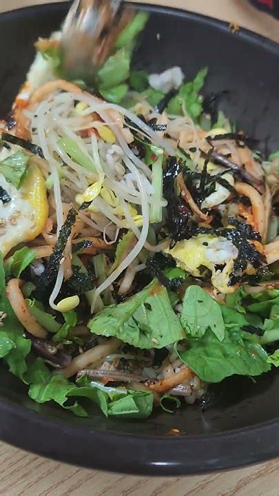 생열무비빔밥 비비기 비빔밥 반찬 음식 요리 맛집 한식 Cooking Food Mixing Korea Shorts Youtube