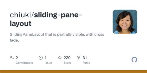 Github Chiukisliding Pane Layout Slidingpanelayout That Is Partially Visible With Cross Fade