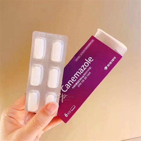 【女性必备】korea Canemazole For Candidal And Trichomonal Vaginitis 6 Tablets Box 韓國妇科药 强效型霉菌性阴道炎症栓剂