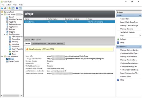 How To Fix Citrix StoreFront Store Service Is Using Not HTTPS Issues Cary Sun