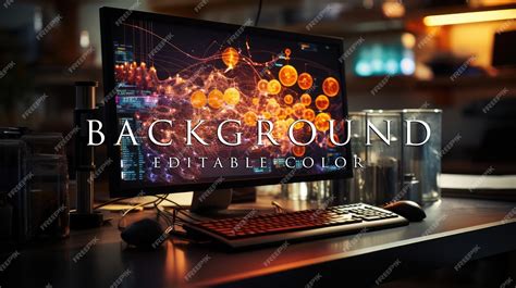 Premium Psd Technology And Data Science Scientists Analyze And Visualize Technology