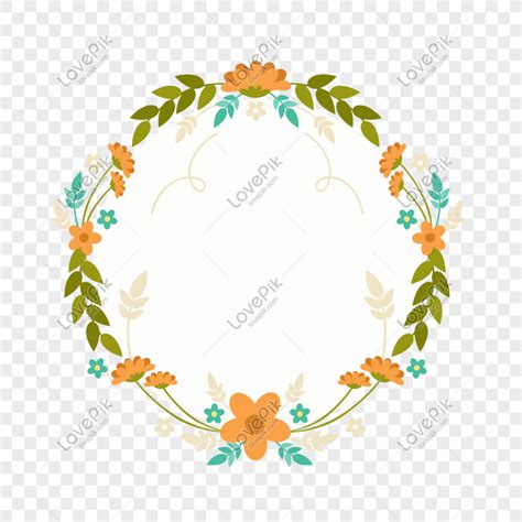 간단한 꽃 식물 테두리 Png 일러스트 무료 다운로드 Lovepik