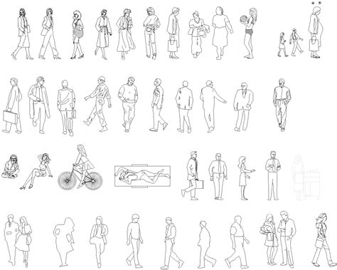 Human Figures Cadblocks Hub For Industrial Design