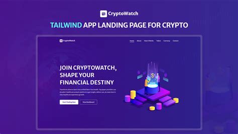 Cryptowatch Premium Tailwind App Landing Page For Crypto Traders Designtocodes