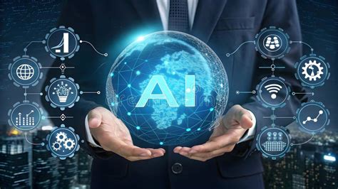 Ai Generative Concept With Programmer Hand Holding Virtual Command