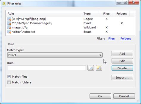 Advanced Exclusion Filter Website Synchronization And Management Tool