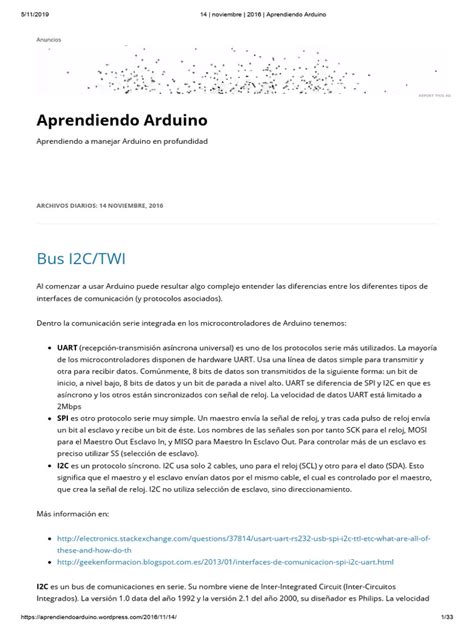 Bus Ic2 Aprendiendo Arduino Pdf Ingeniería Informática Ciencias