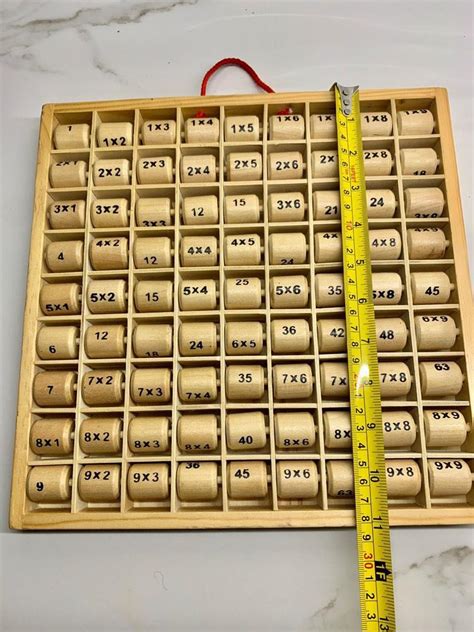 WOODEN MULTIPLICATION BOARD MULTIPLICATION TABLE ROTATING