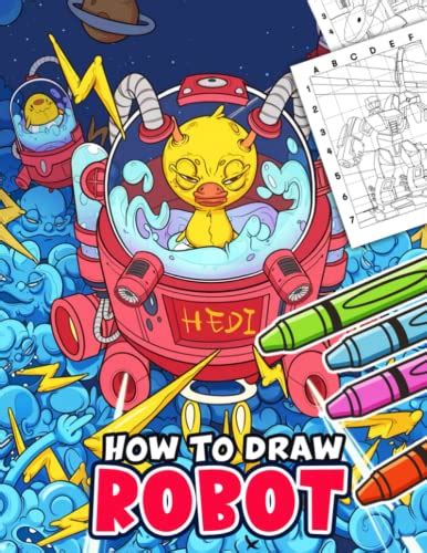 How To Draw Robot Sci Fi Book With Crayon To Color For Humans Robots
