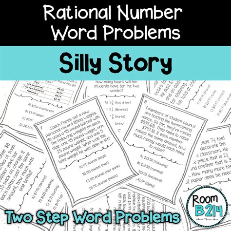 Two Step Rational Number Word Problems Silly Story Teks 7 3b Made By Teachers
