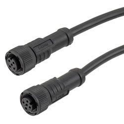 L Com IP69K Waterproof M12 5 Position A Code Sensor Actuator Signal Cable Light Weight Plastic