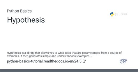 Hypothesis Python Basics 2430